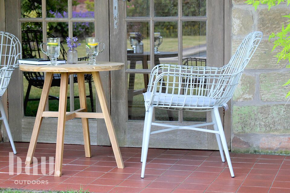 Rufus 60cm - Solid Teak Round Bistro Table - Bau Outdoors
